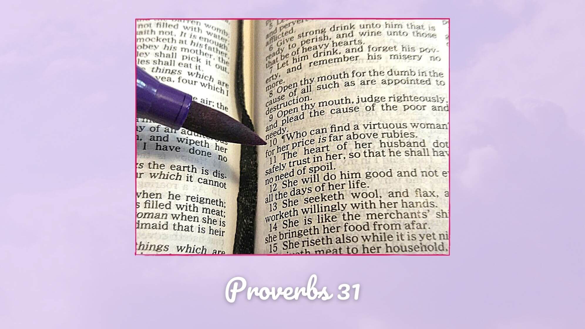Proverbs 31 Woman Bible Passage - A Ruby in the Rough