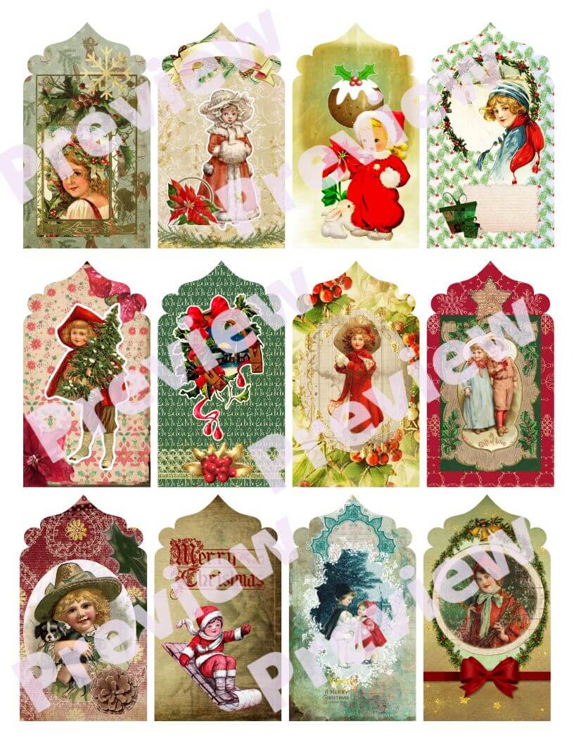 Vintage Christmas Gift Tags - A Ruby in the Rough